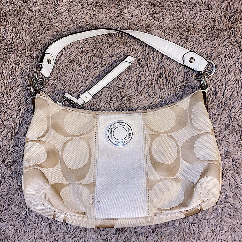 Coach Signature Canvas Small Shoulder Bag - Gem
